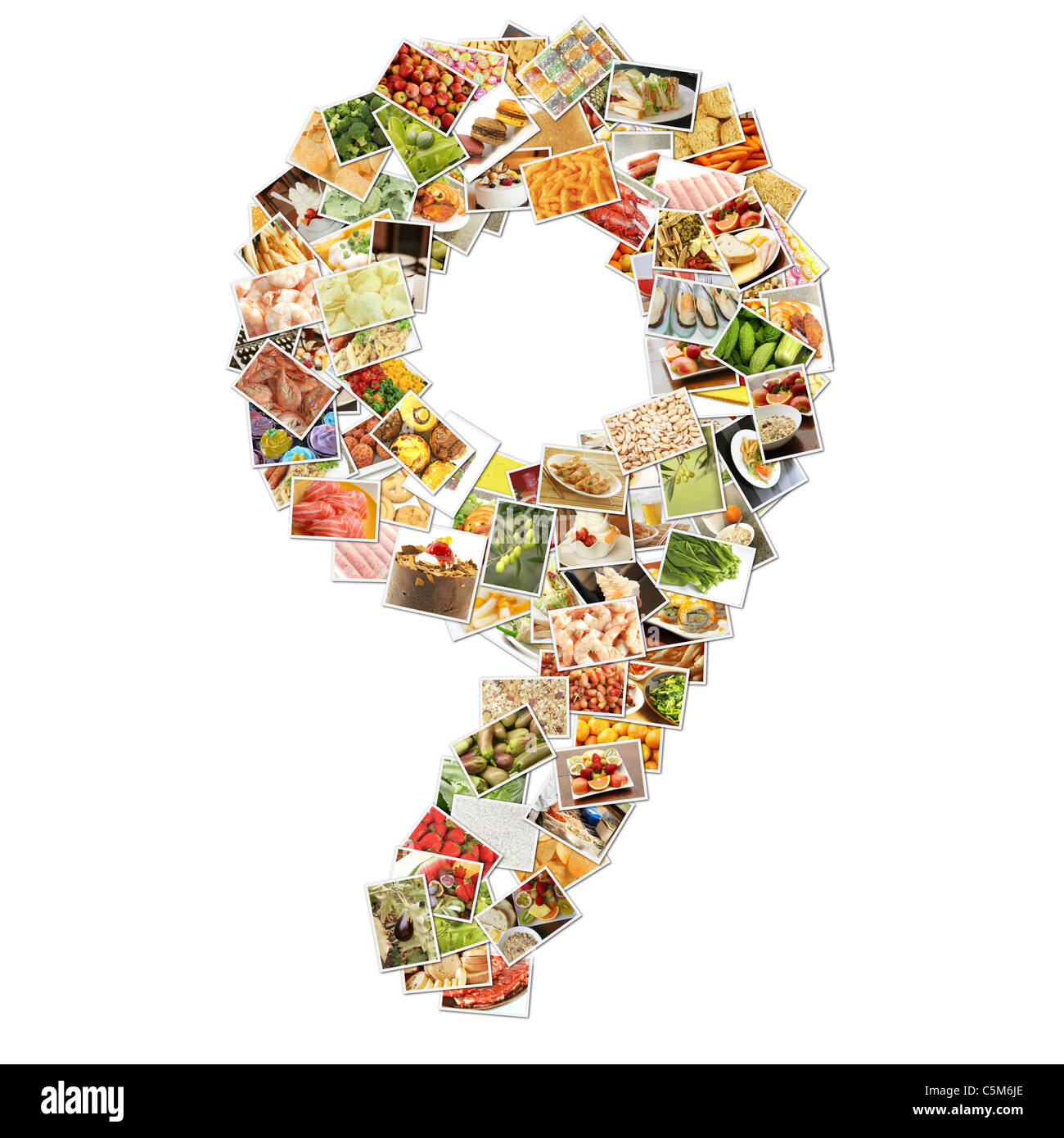 Number 9 Nine with Food Collage Concept Art Stock Photo - Alamy