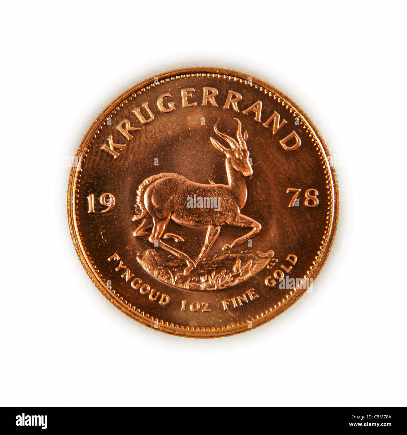 Krugerand, 1oz Gold Coin Stock Photo - Alamy