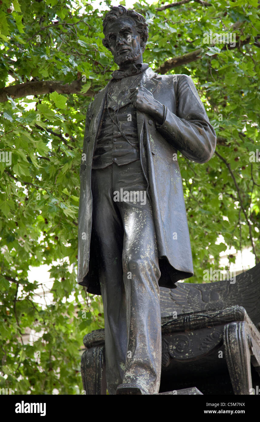 Statue of Abraham Lincoln, Parliament Square, London Stock Photo - Alamy