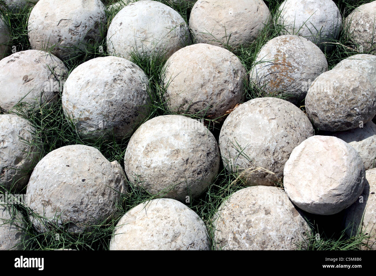 Stone balls at the Museum of Carthage Stock Photo - Alamy