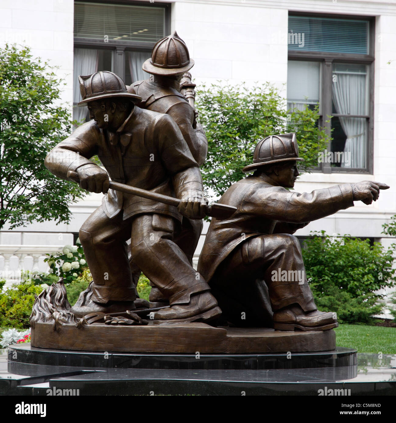Massachusetts Fallen Firefighters Memorial Boston Stock Photo - Alamy