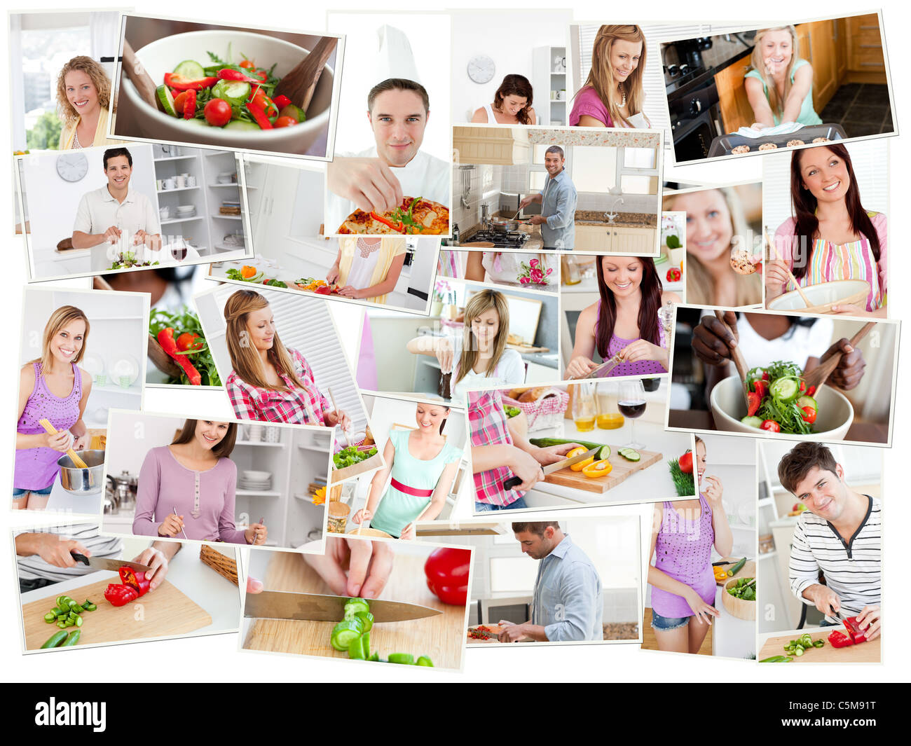 Collage cooking hi-res stock photography and images - Alamy