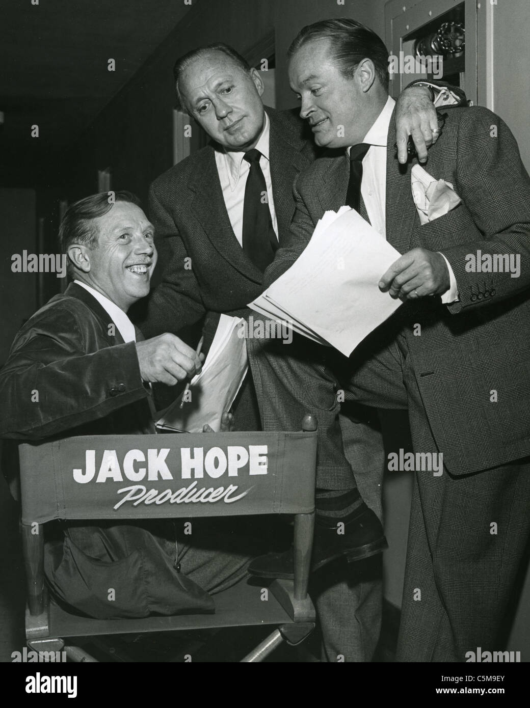 BOB HOPE at right with his brother Jack (seated) and Jack Benny Stock ...