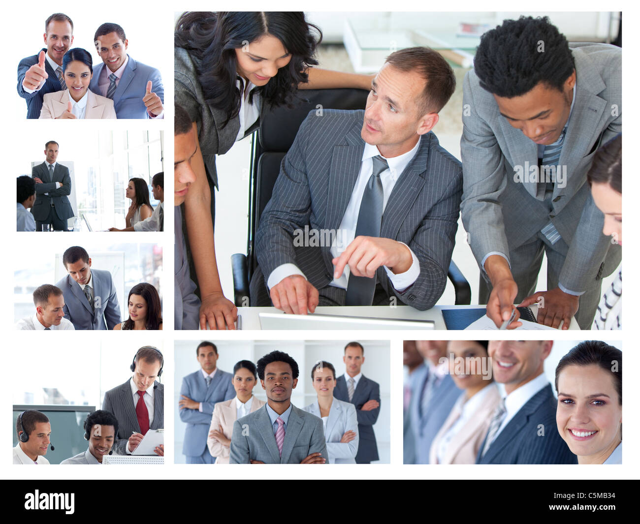 Collage business team work hi-res stock photography and images - Alamy