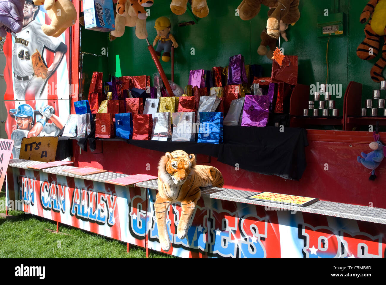 Tin Can Alley game at a funfair in fun Royal Victoria Park, Bath ...