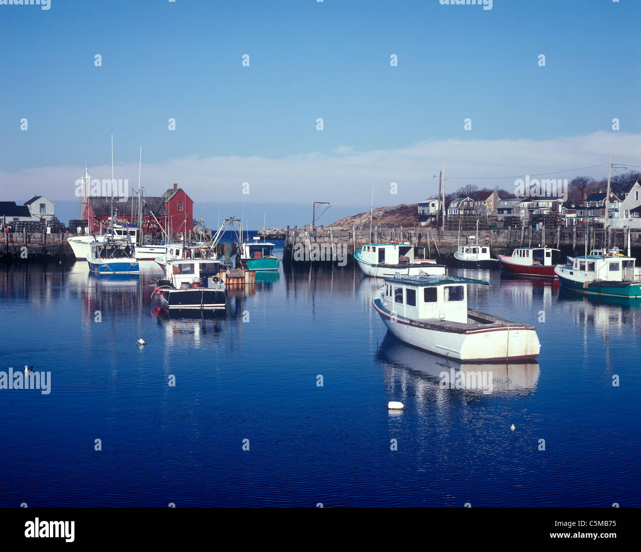 Old Boats in Harbor Stock Photo - Alamy