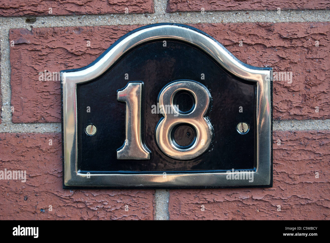 Number plate for 18 (eighteen Stock Photo - Alamy