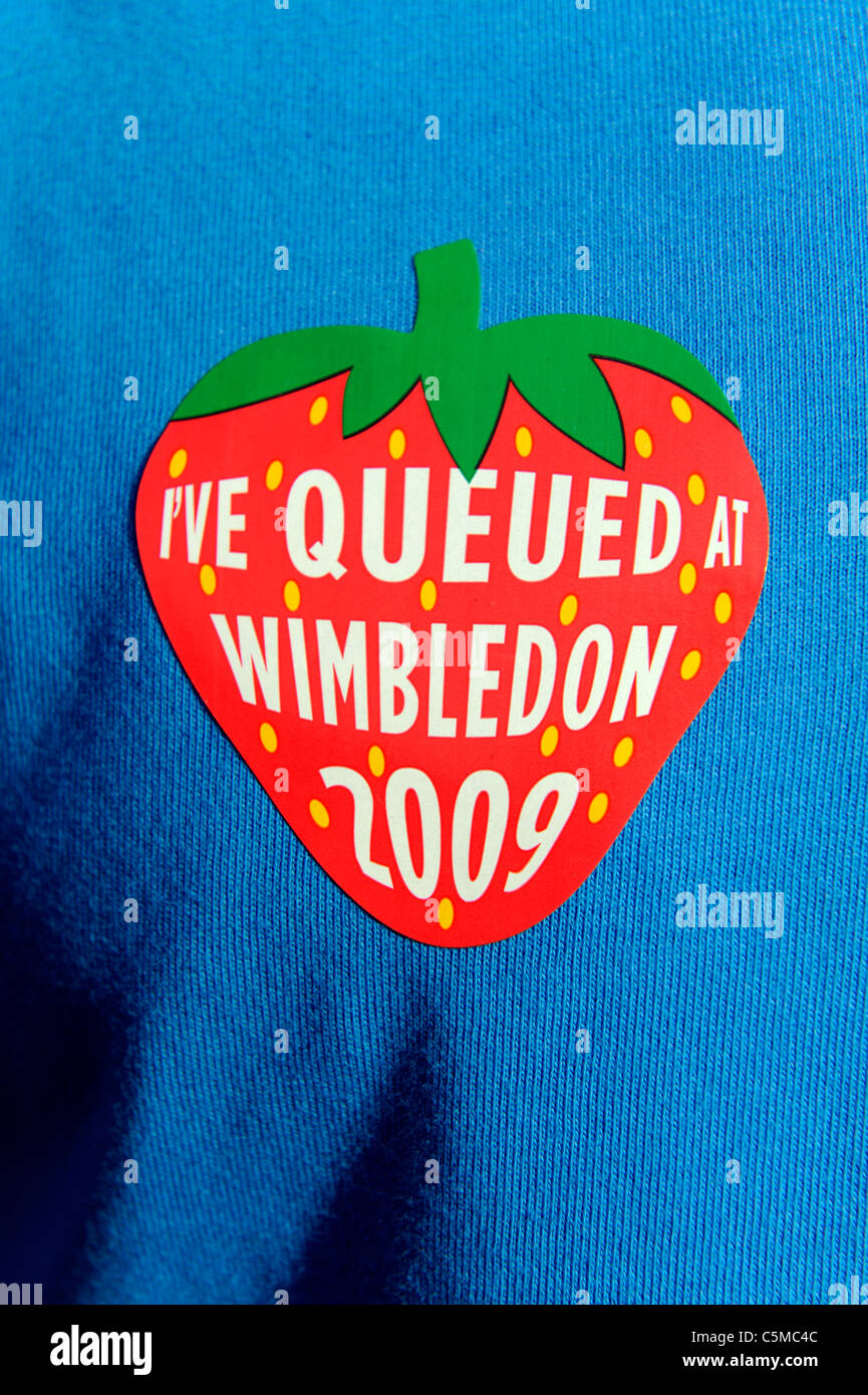I've queued at Wimbledon sticker during the 2009 Wimbledon Tennis ...