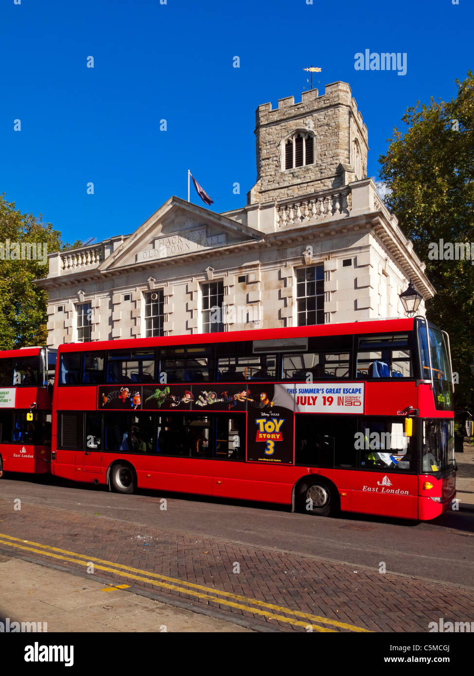 Hackney Old Town Hall with thirteenth century St Augustine's Tower ...