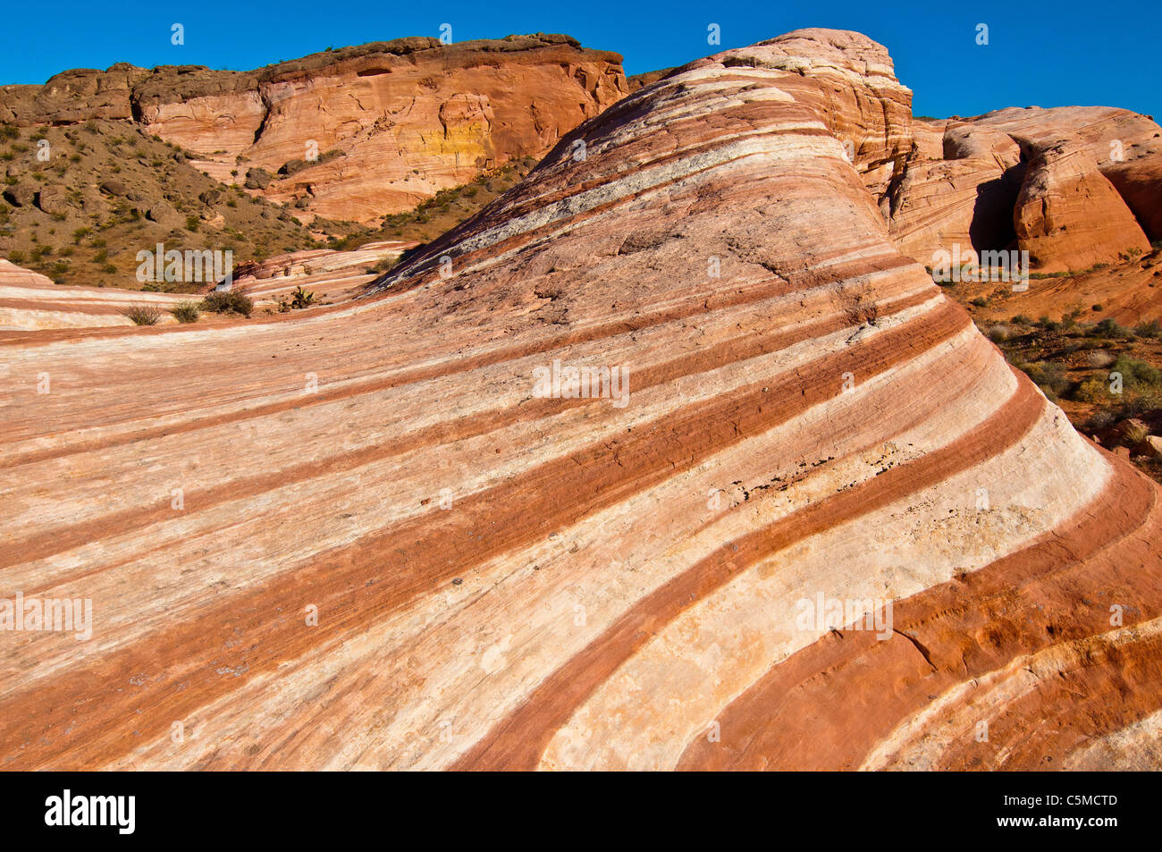 Fire wave, rock formation, Valley of Fire State Park, Nevada, USA Stock ...