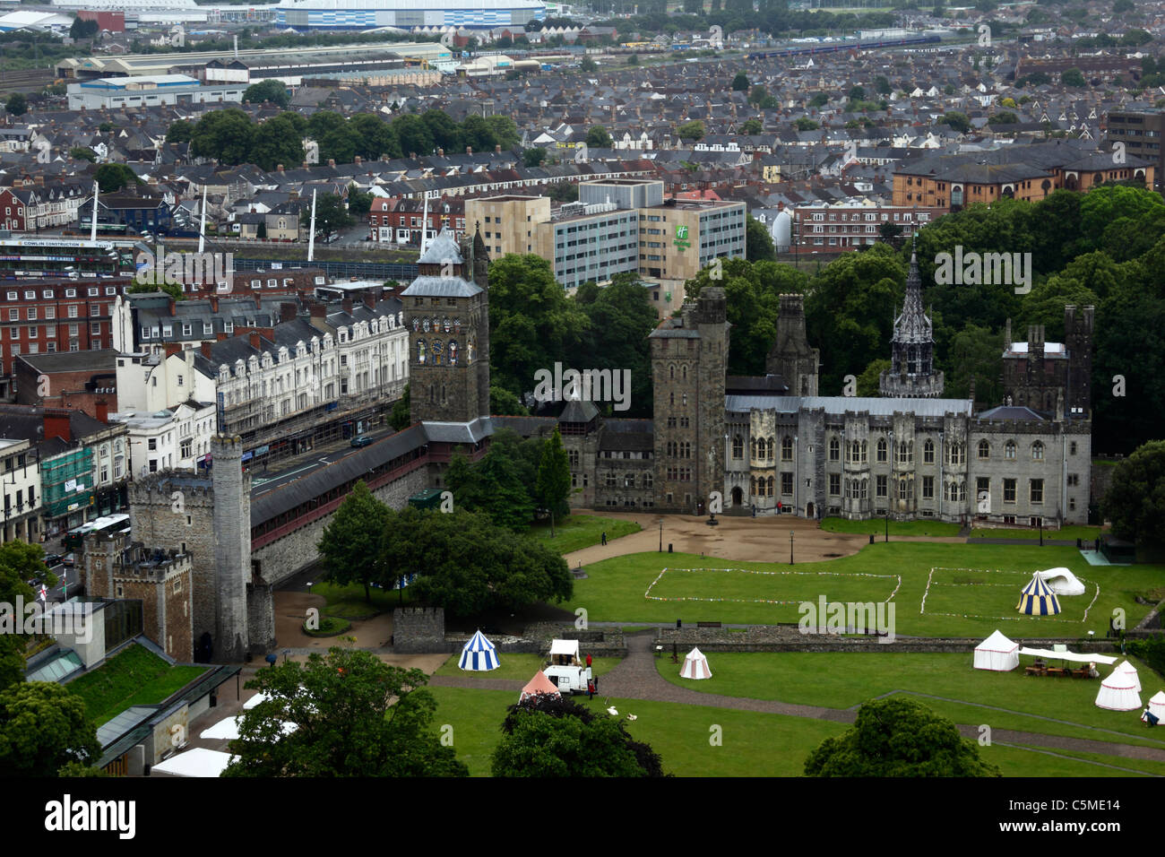 Cardiff City Centre Aerial Stock Photos & Cardiff City Centre Aerial ...