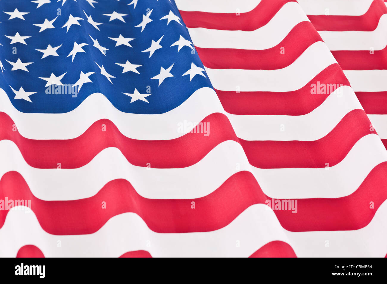 Rippled US flag Stock Photo - Alamy