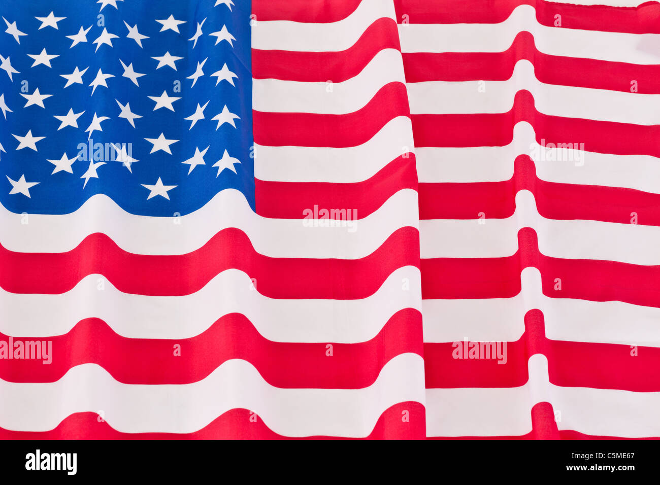 Rippled US flag Stock Photo - Alamy