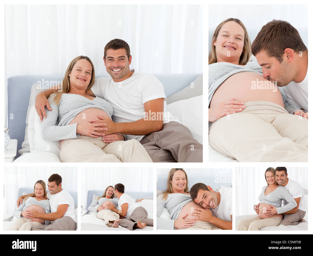 Collage of parents to be Stock Photo - Alamy
