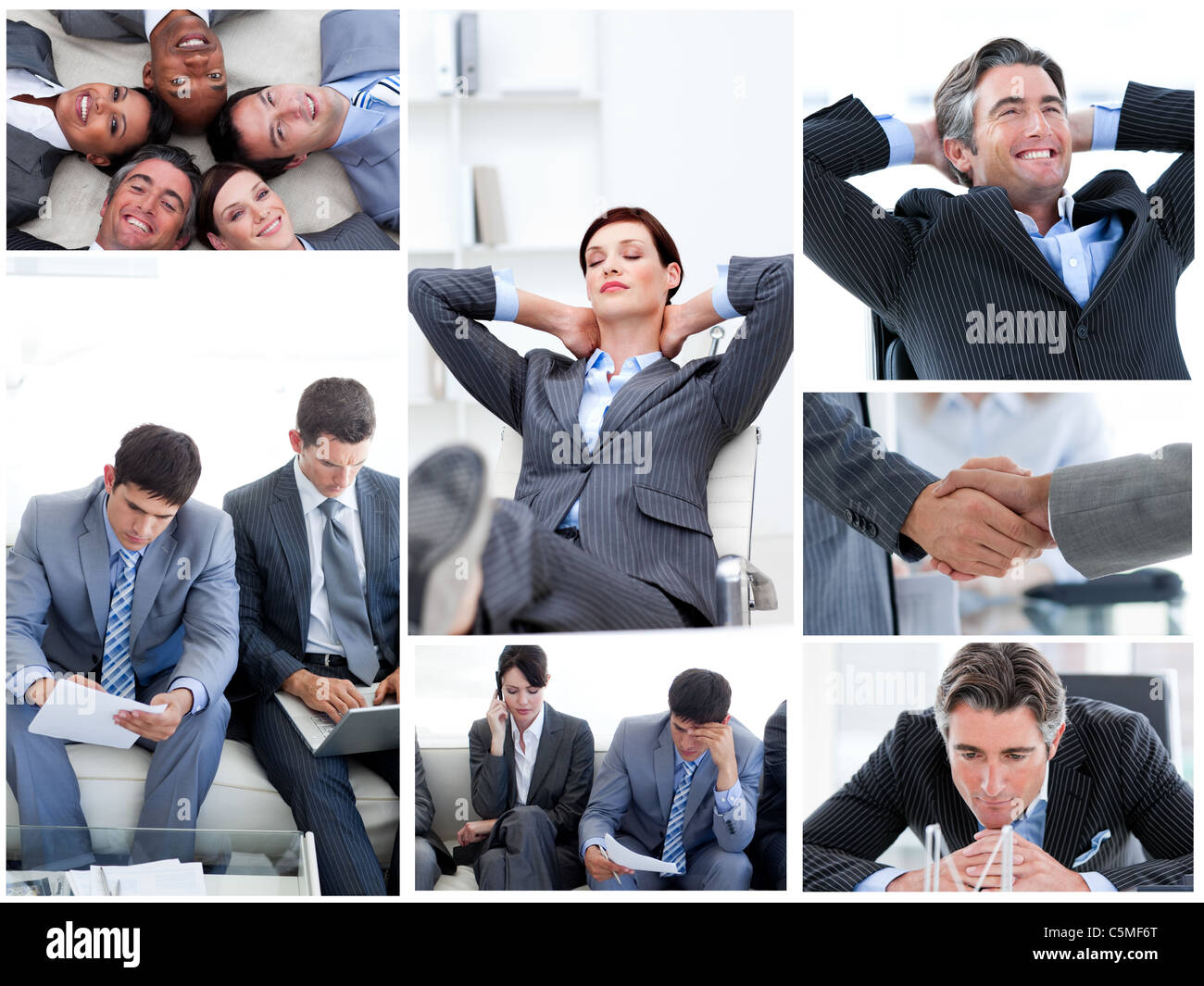 Collage business team work hi-res stock photography and images - Alamy