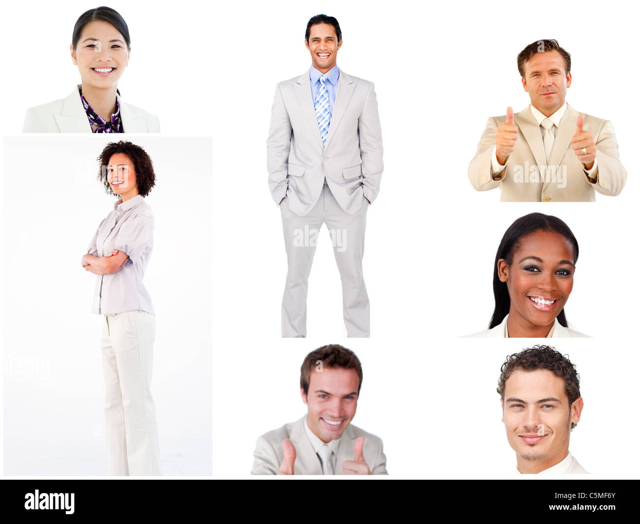 Collage of smiling business people Stock Photo - Alamy
