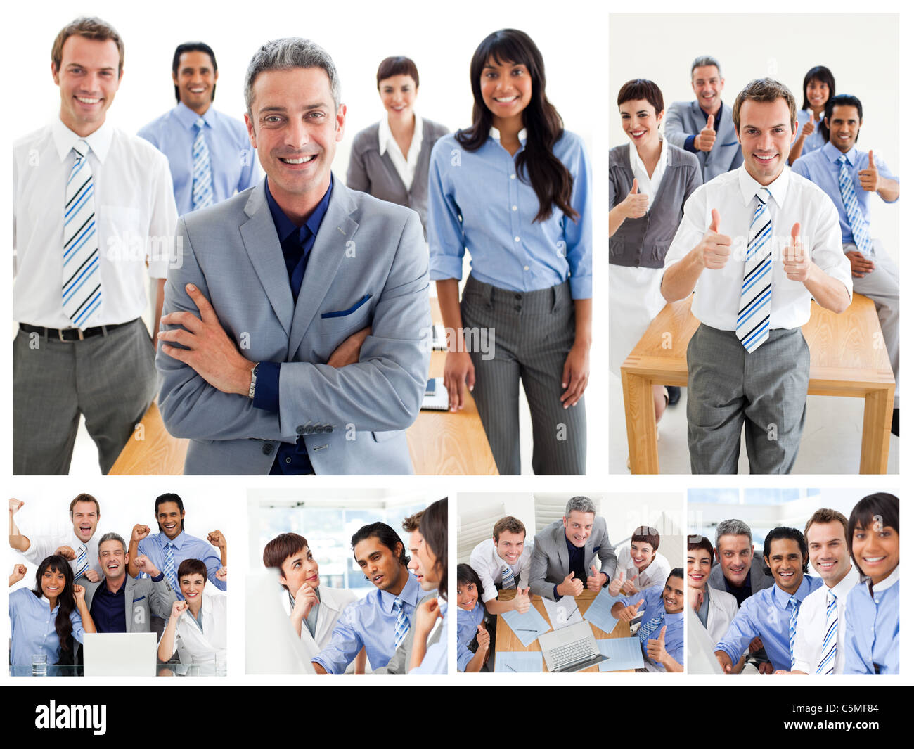 Collage business team work hi-res stock photography and images - Alamy