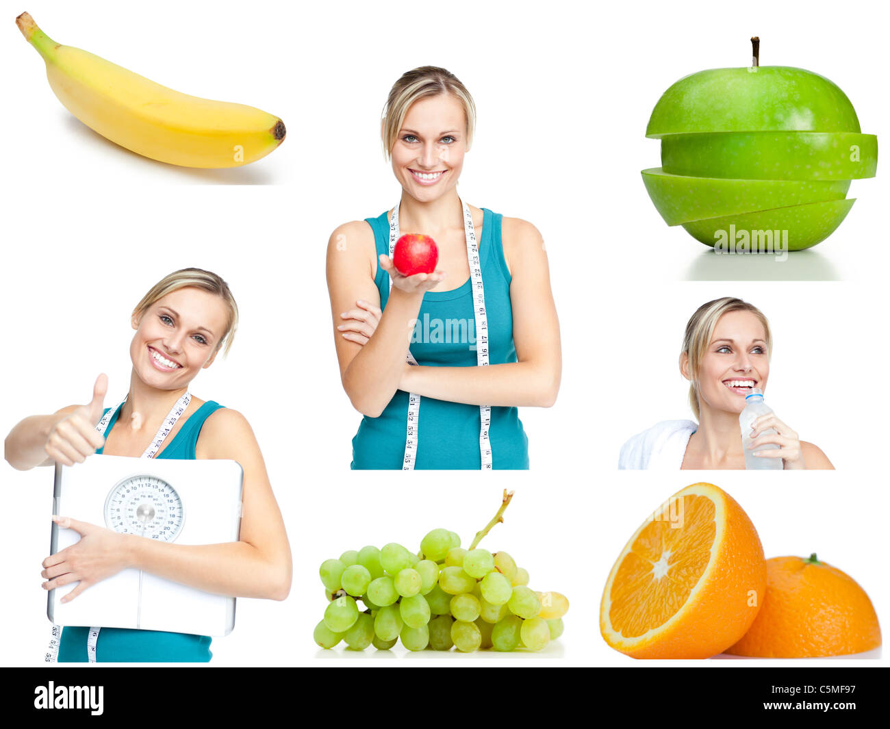 Collage about healthy lifestyle Stock Photo - Alamy