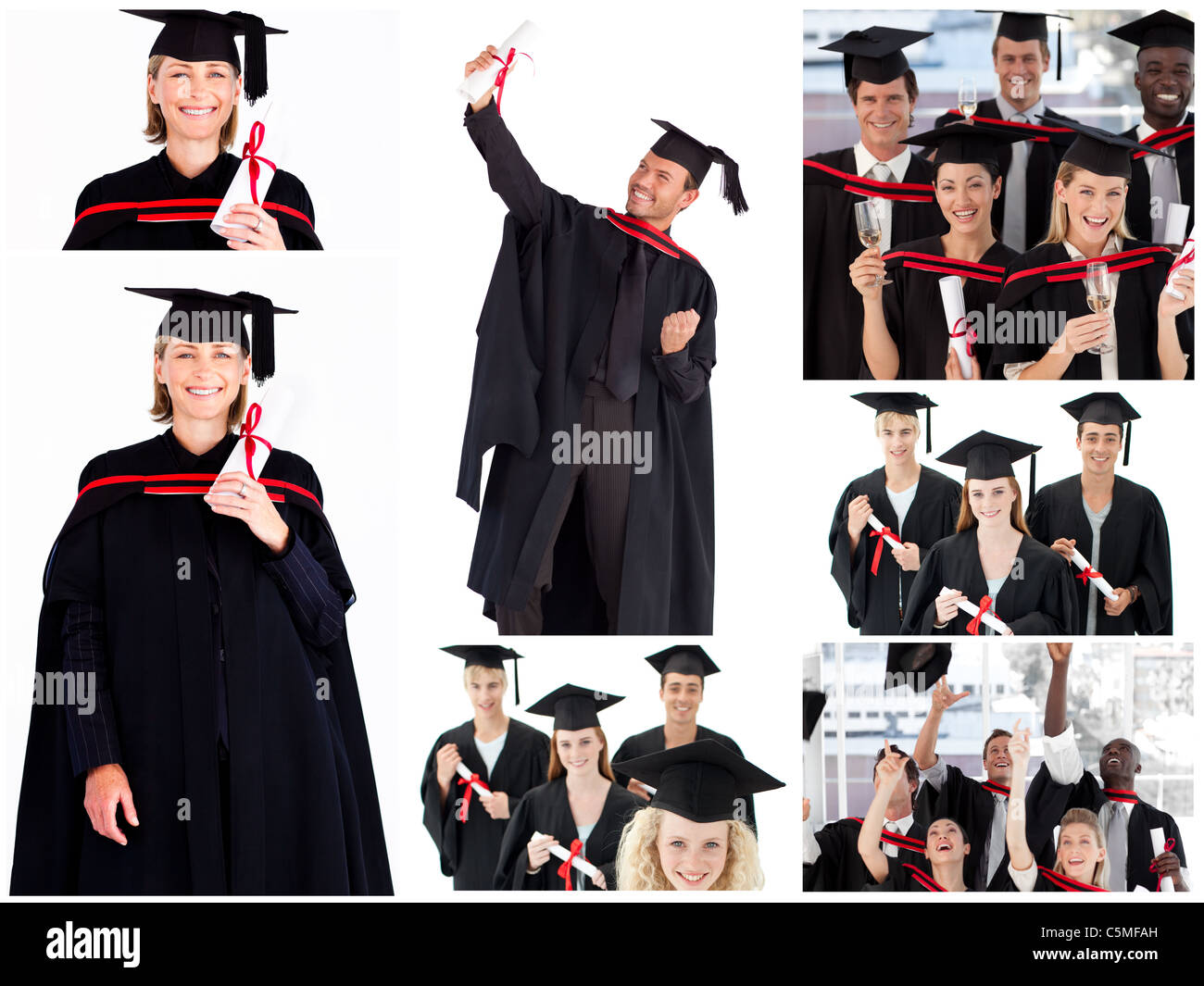 Collage of students graduating Stock Photo - Alamy