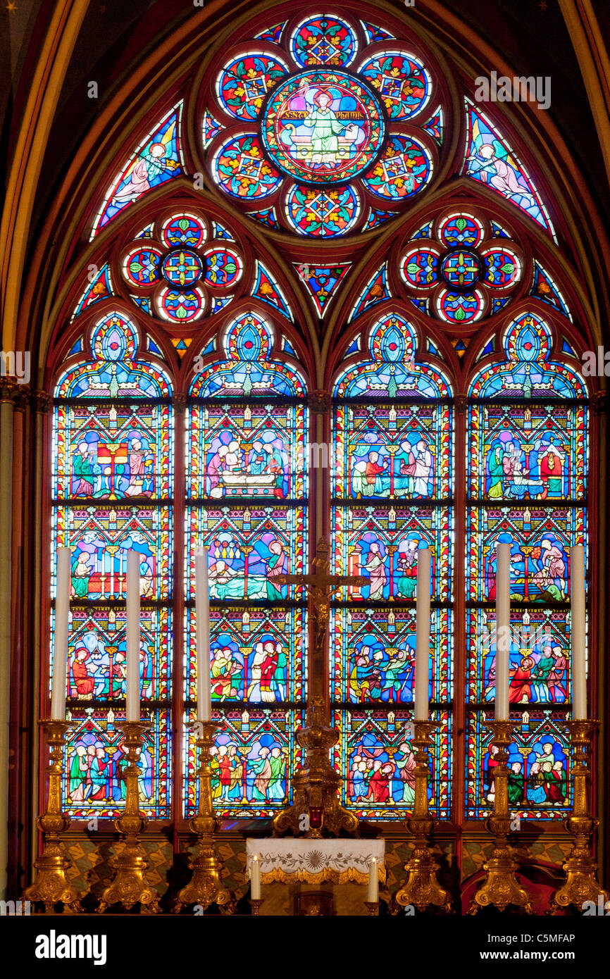 Stained Glass, Saint Sulpice Church, Paris, France Stock Photo - Alamy