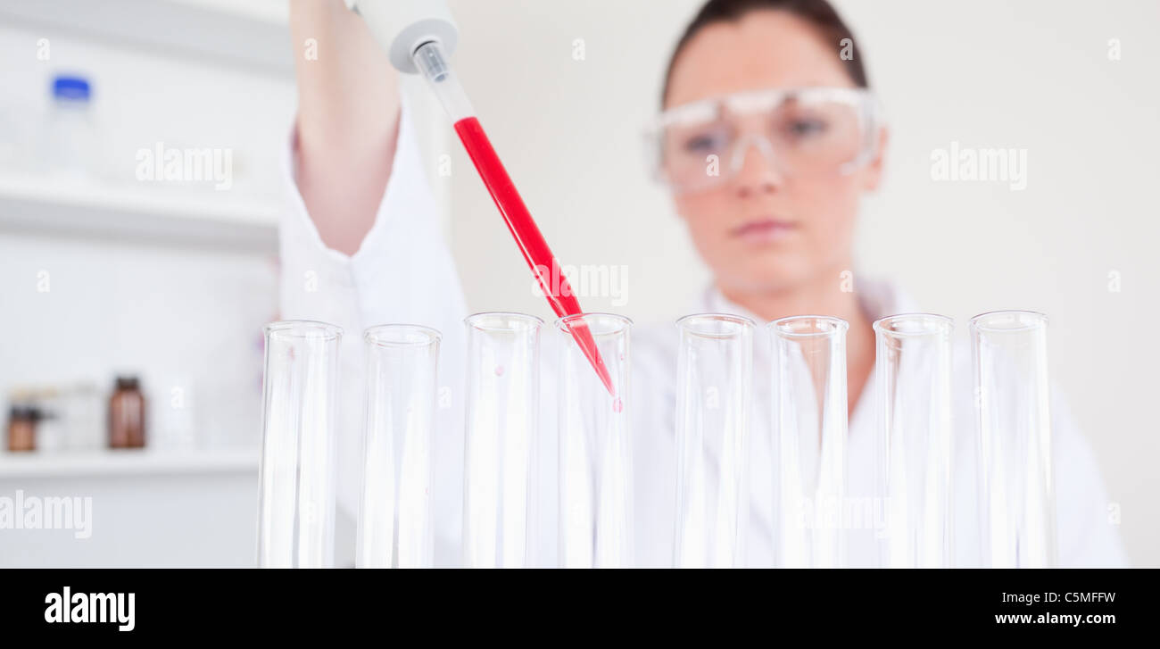 Scientist micropipette test tubes hi-res stock photography and images ...