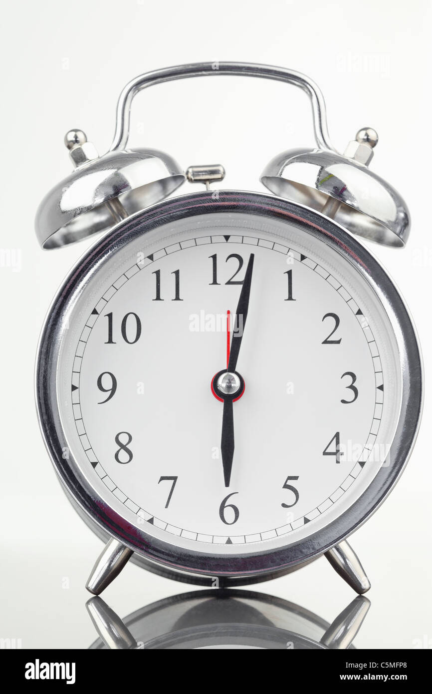 Alarm clock isolated Stock Photo - Alamy