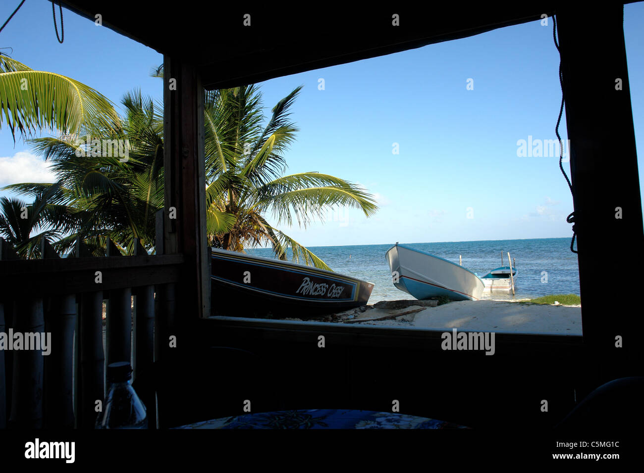 Boats through window Stock Photo - Alamy