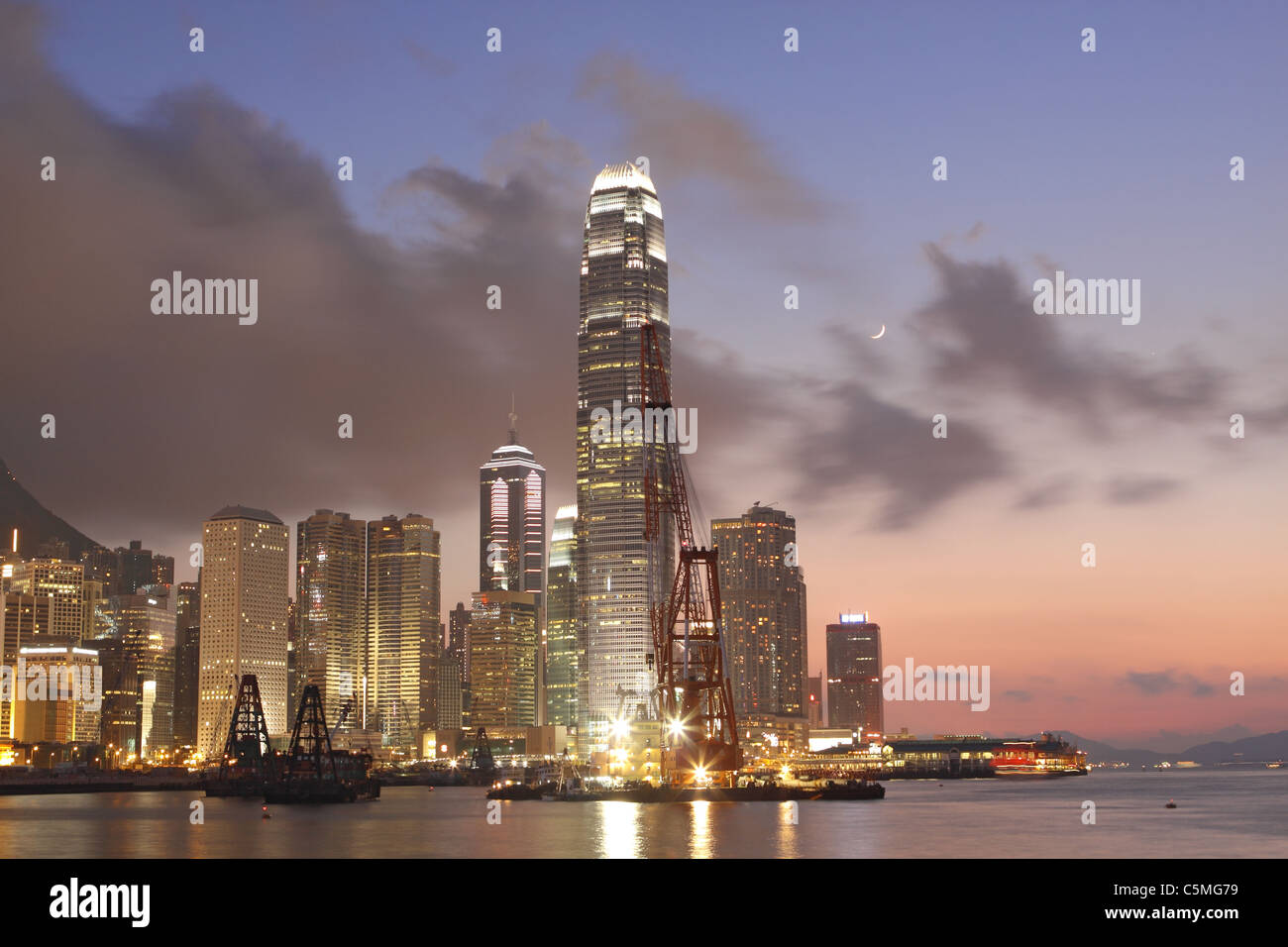 Sunset in Hong Kong Stock Photo - Alamy