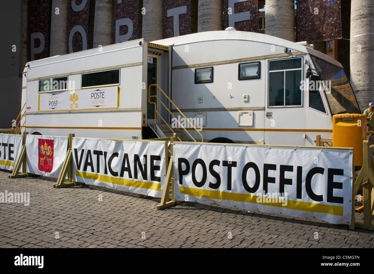 Exterior of the mobile Vatican Post Office St Peters Square Rome Italy ...