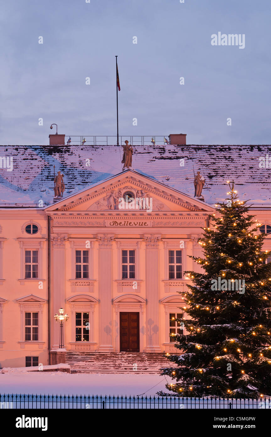 Bellevue Palace, residence of the German Federal President, with a ...