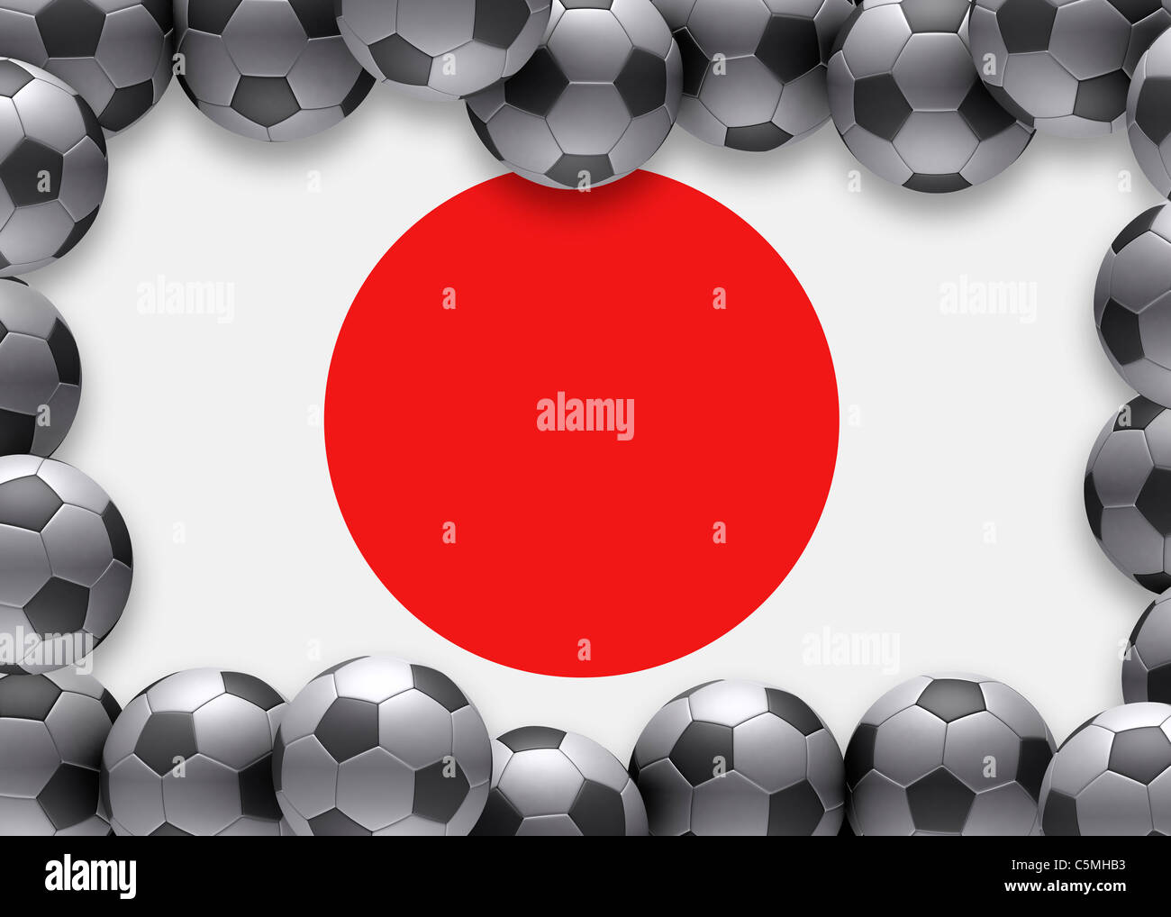Flag of Japan football soccer Stock Photo - Alamy