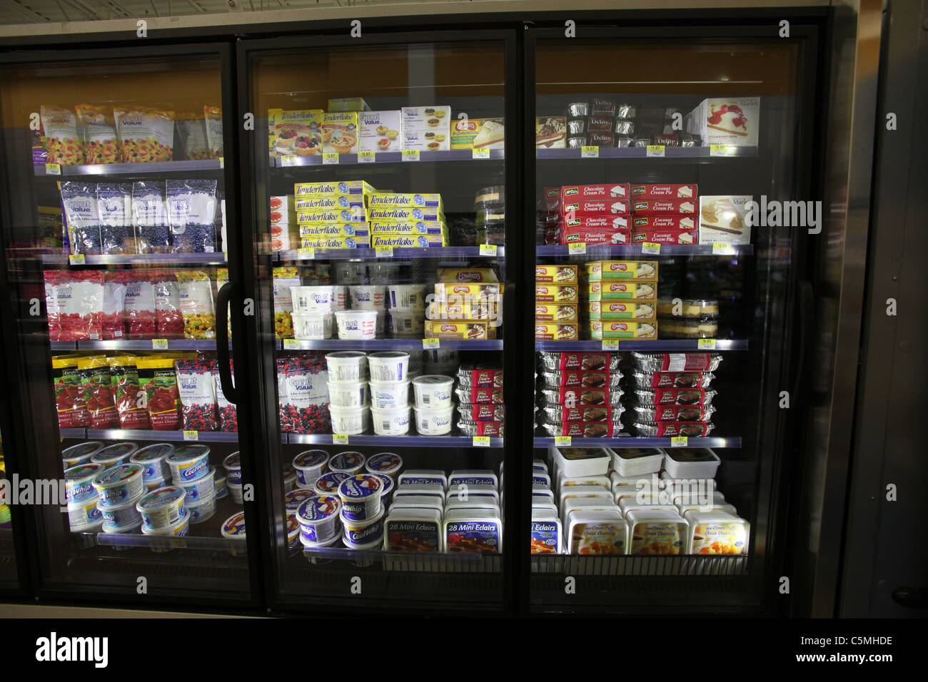 Dairy section of a Walmart supercenter in Kitchener, On, Canada 2011 ...