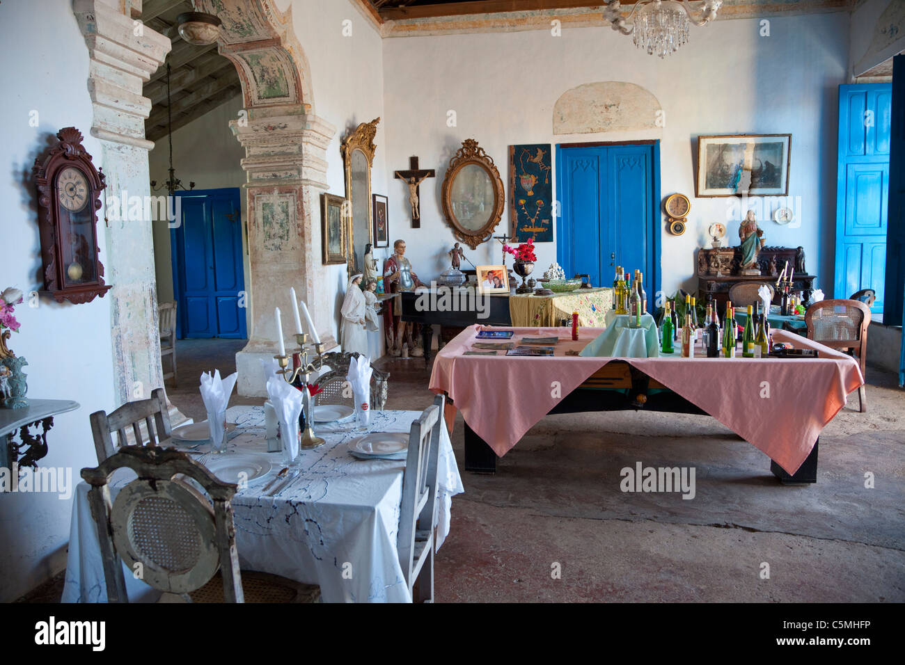 Cuba, Trinidad. Paladar Entrance, a small restaurant in a private home ...