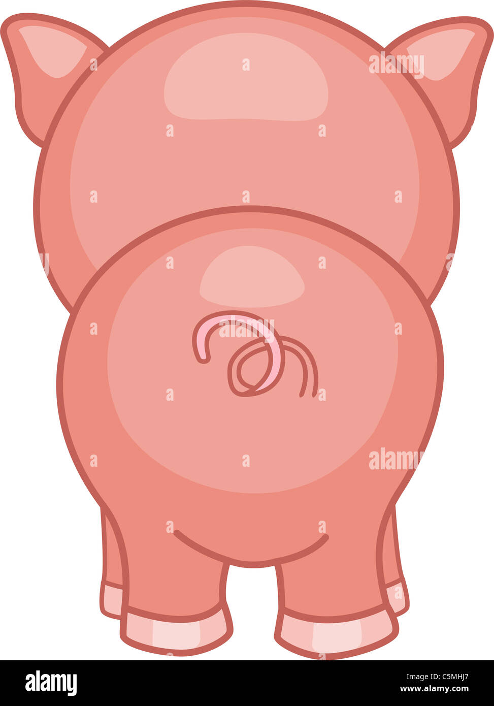 Cartoon pig back hi-res stock photography and images - Alamy