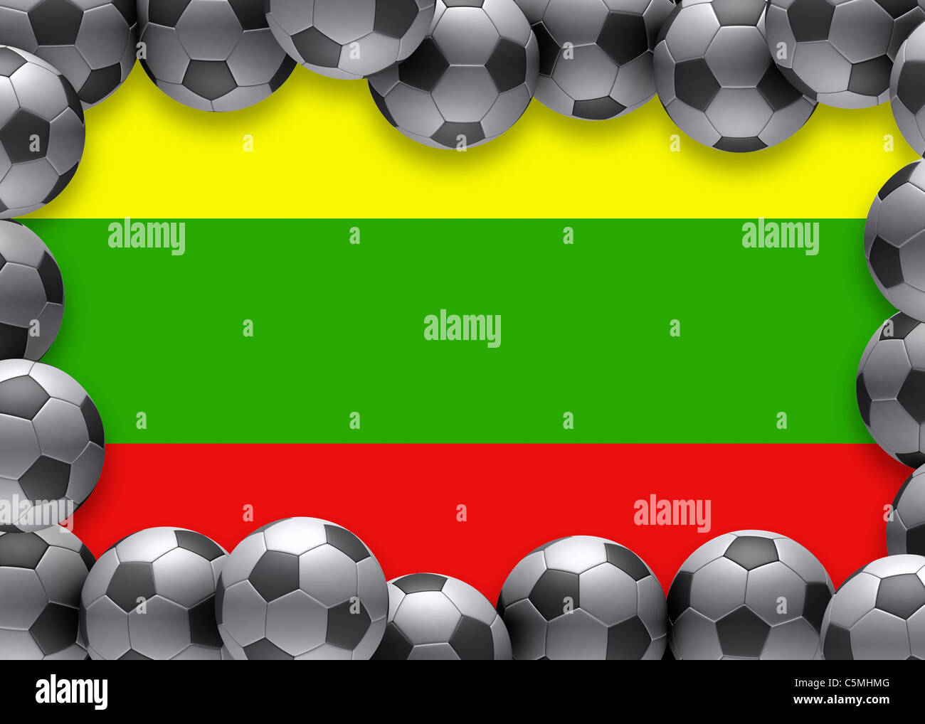Flag of Lithuania football soccer Stock Photo - Alamy