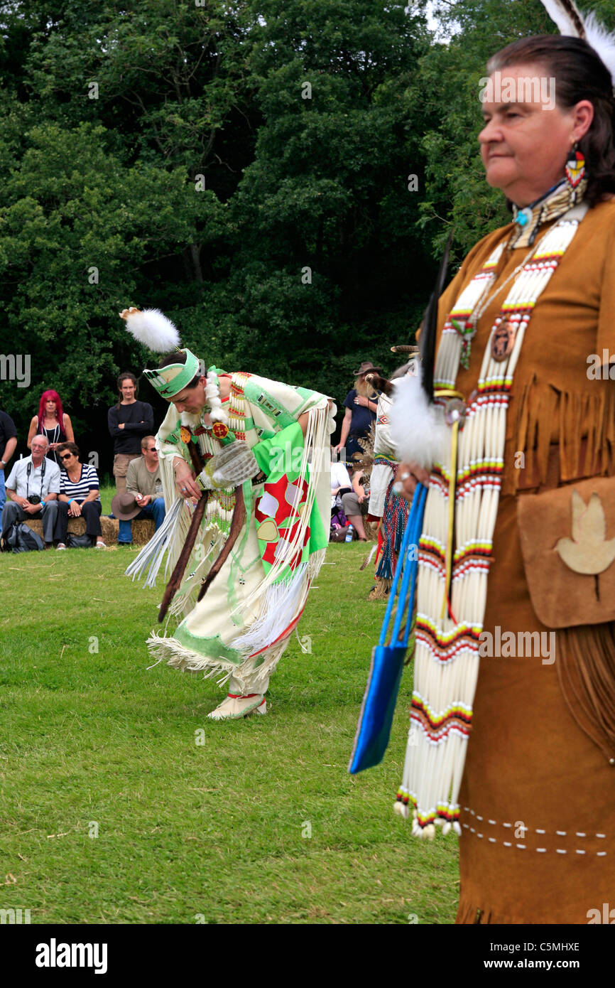 Native American Indian Pow Wow Cultural event in England Stock Photo ...