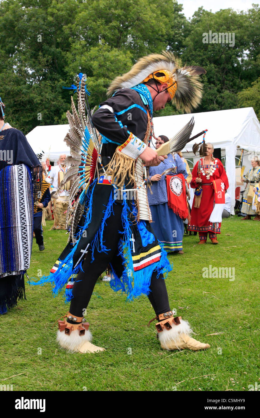 Native American Indian Pow Wow Cultural event in England Stock Photo ...