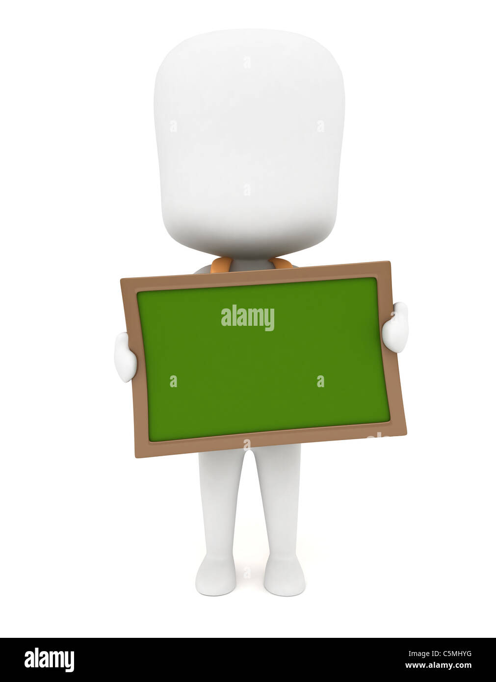 3D Illustration of a Preschool Kid Holding a Blackboard Stock Photo - Alamy
