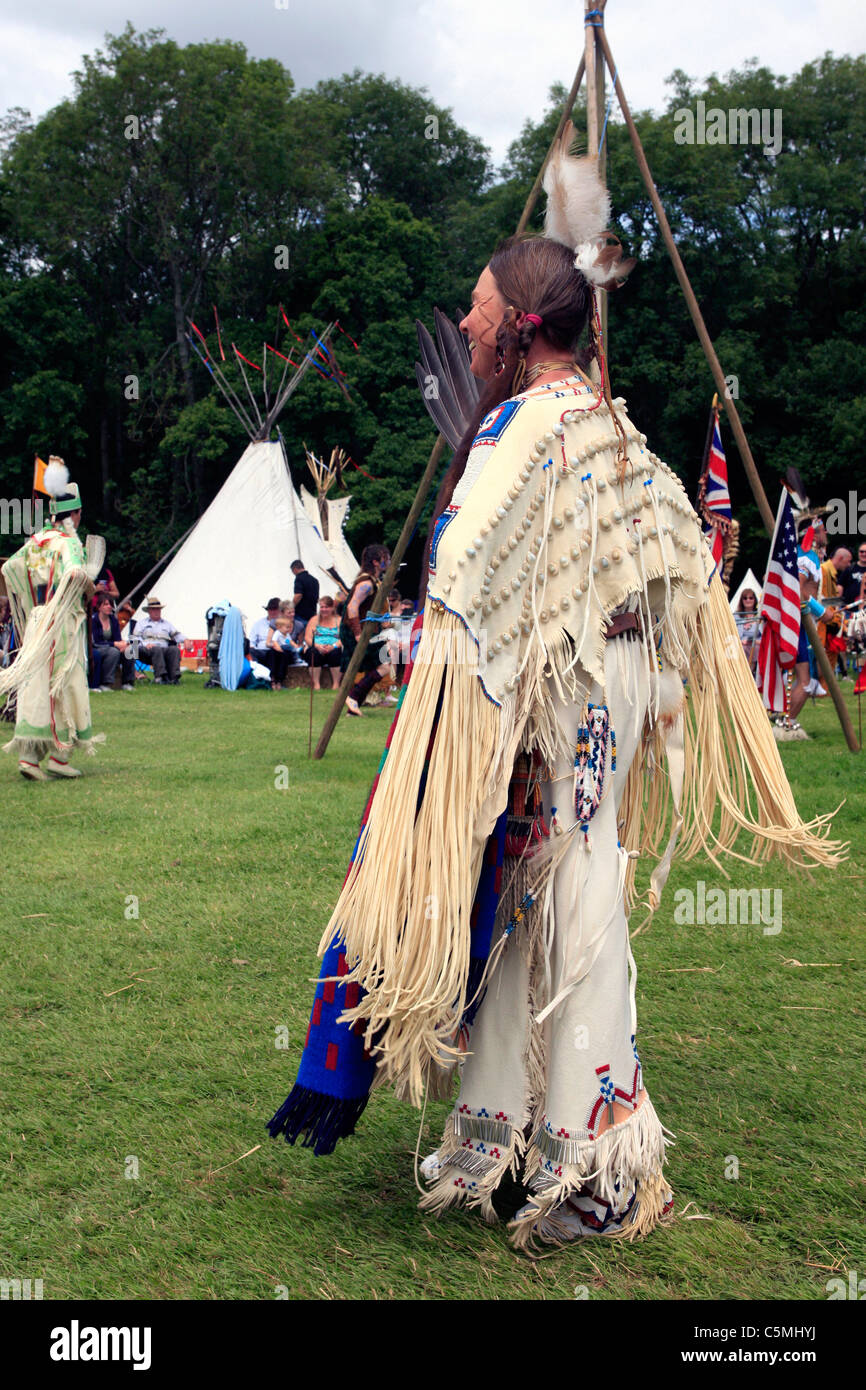 Native American Indian Pow Wow Cultural event in England Stock Photo ...