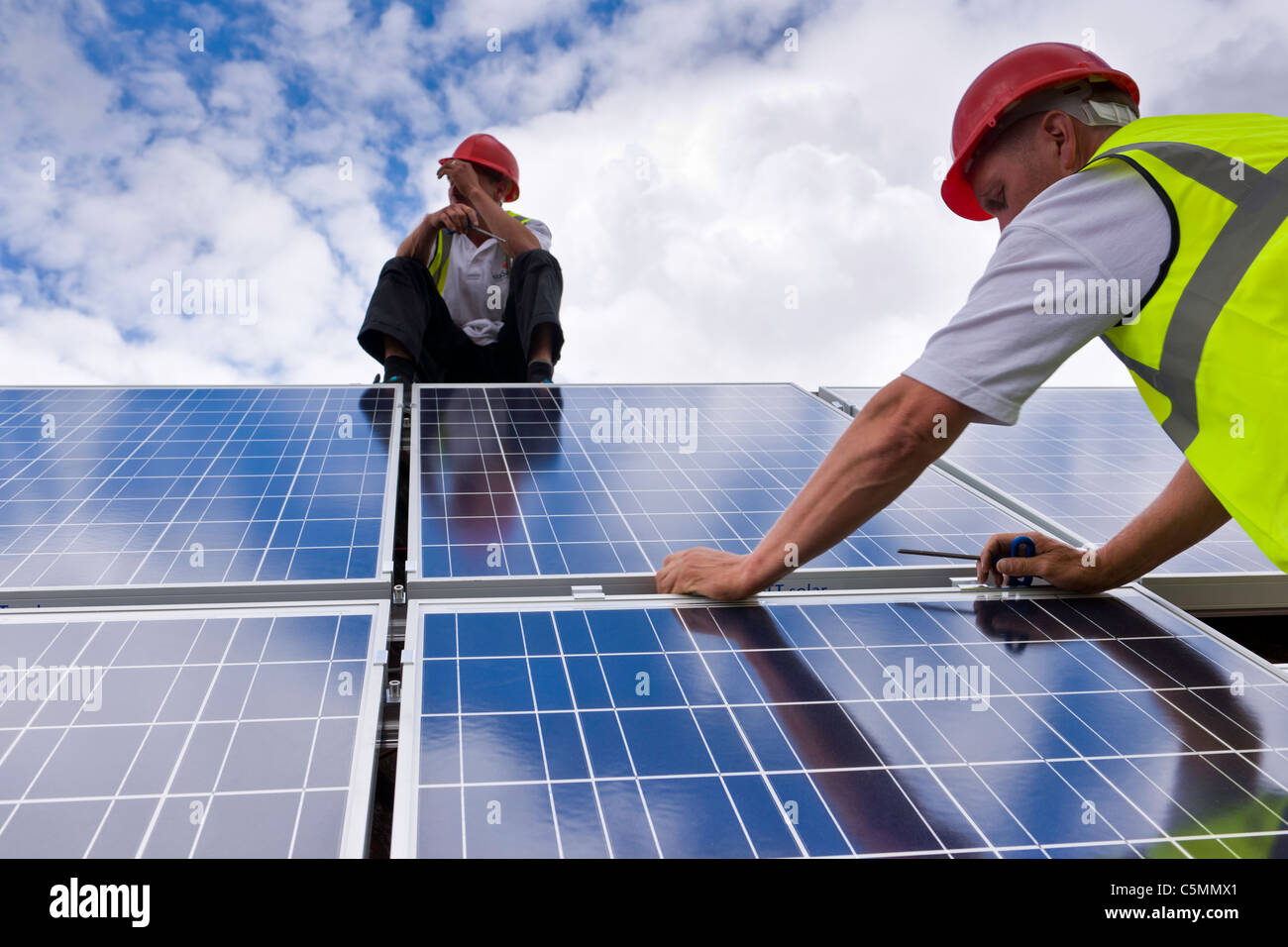 UK Solar Installation Stock Photo - Alamy
