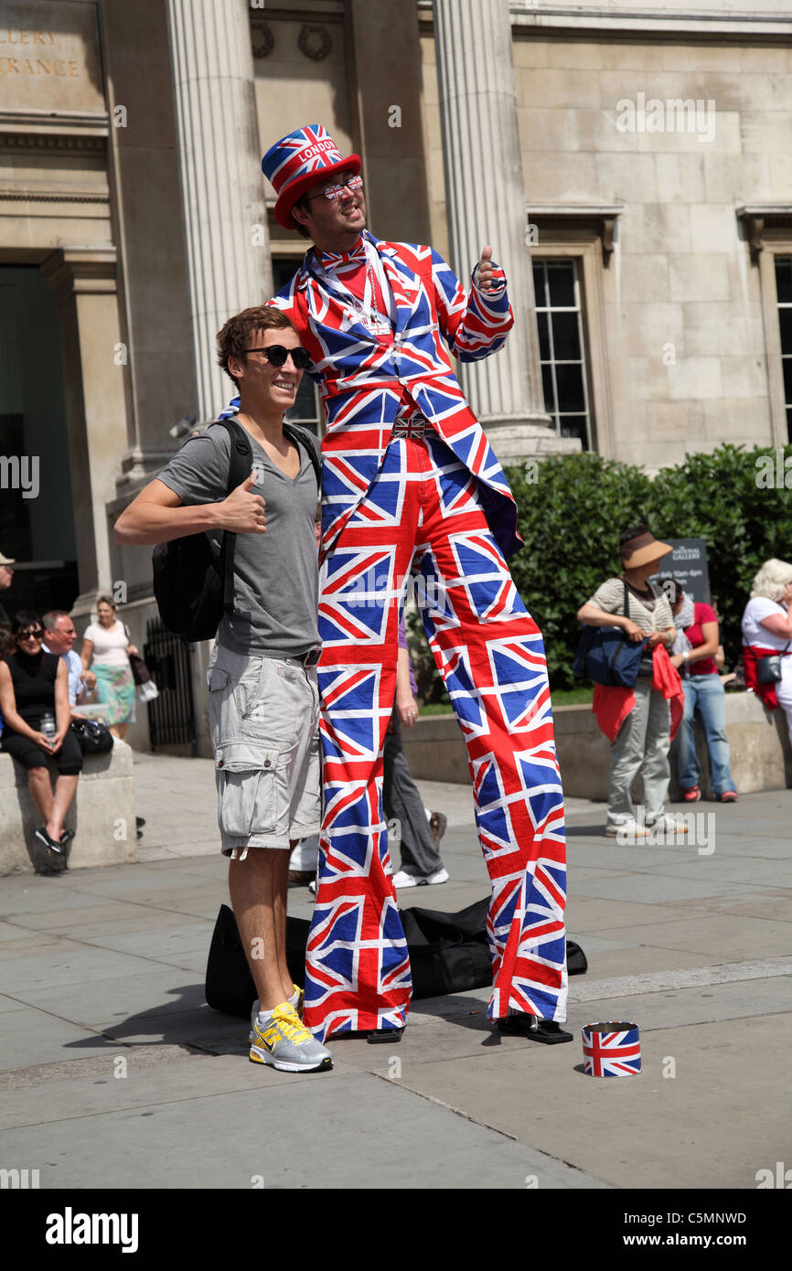 Man in union jack costume hi-res stock photography and images - Alamy