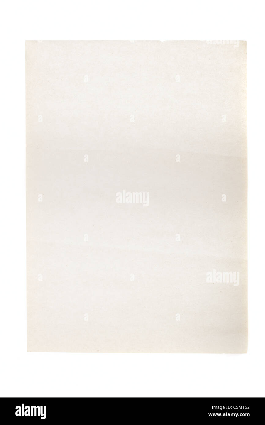 Folded paper texture blank Cut Out Stock Images & Pictures - Alamy