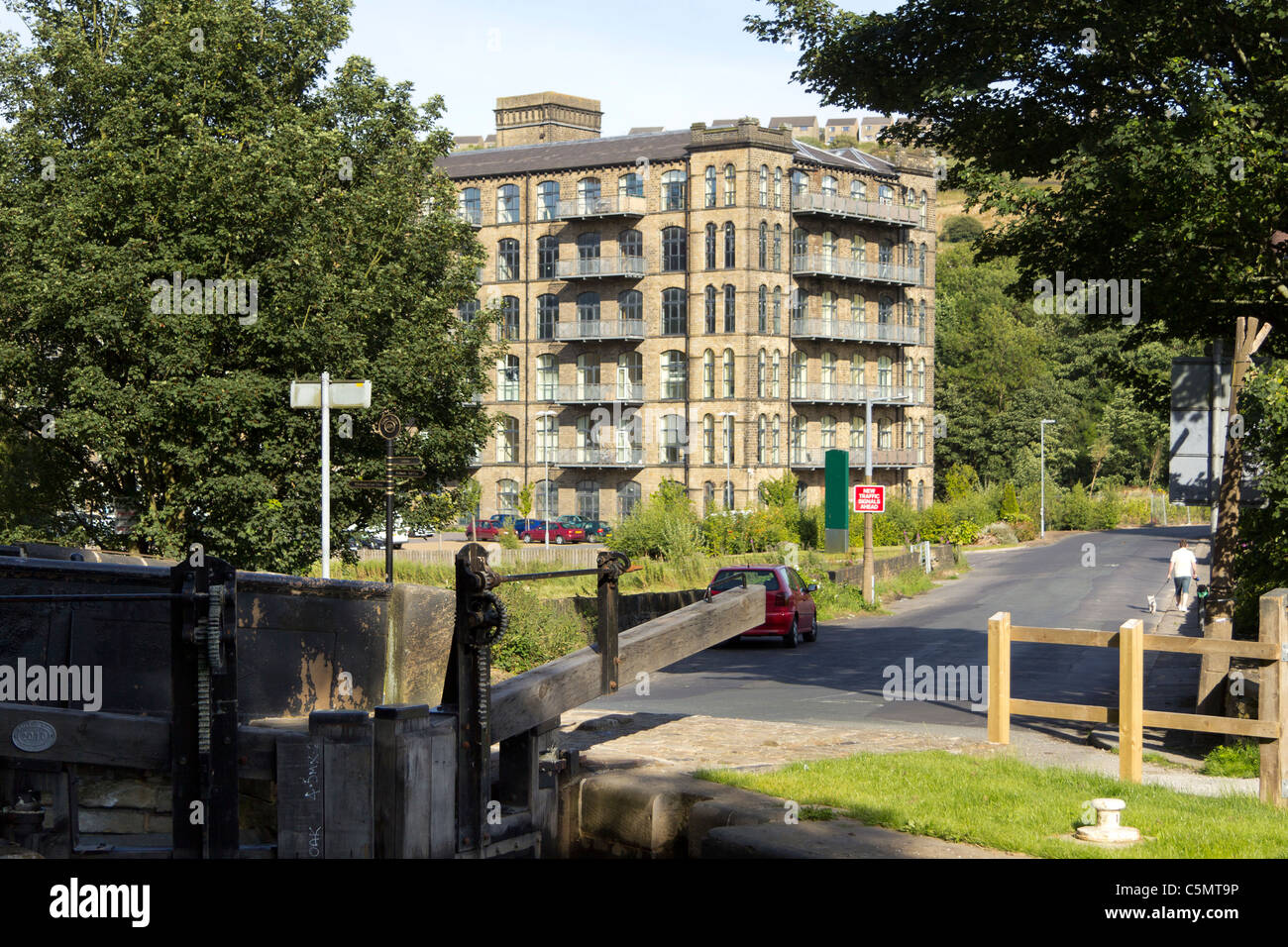 The redeveloped Titanic Mills, including the Titanic Spa, Linthwaite ...