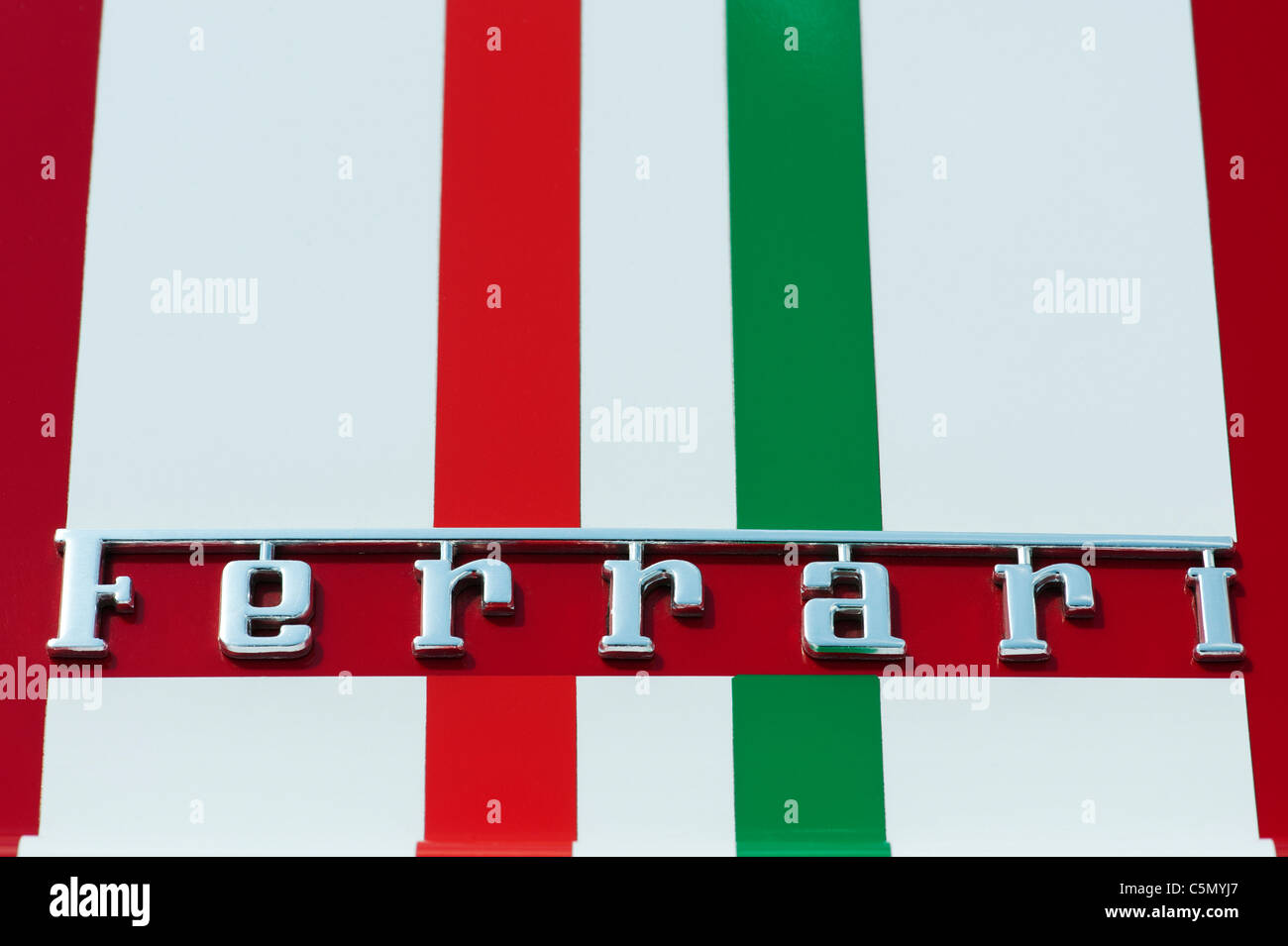 Ferrari name badge Stock Photo - Alamy