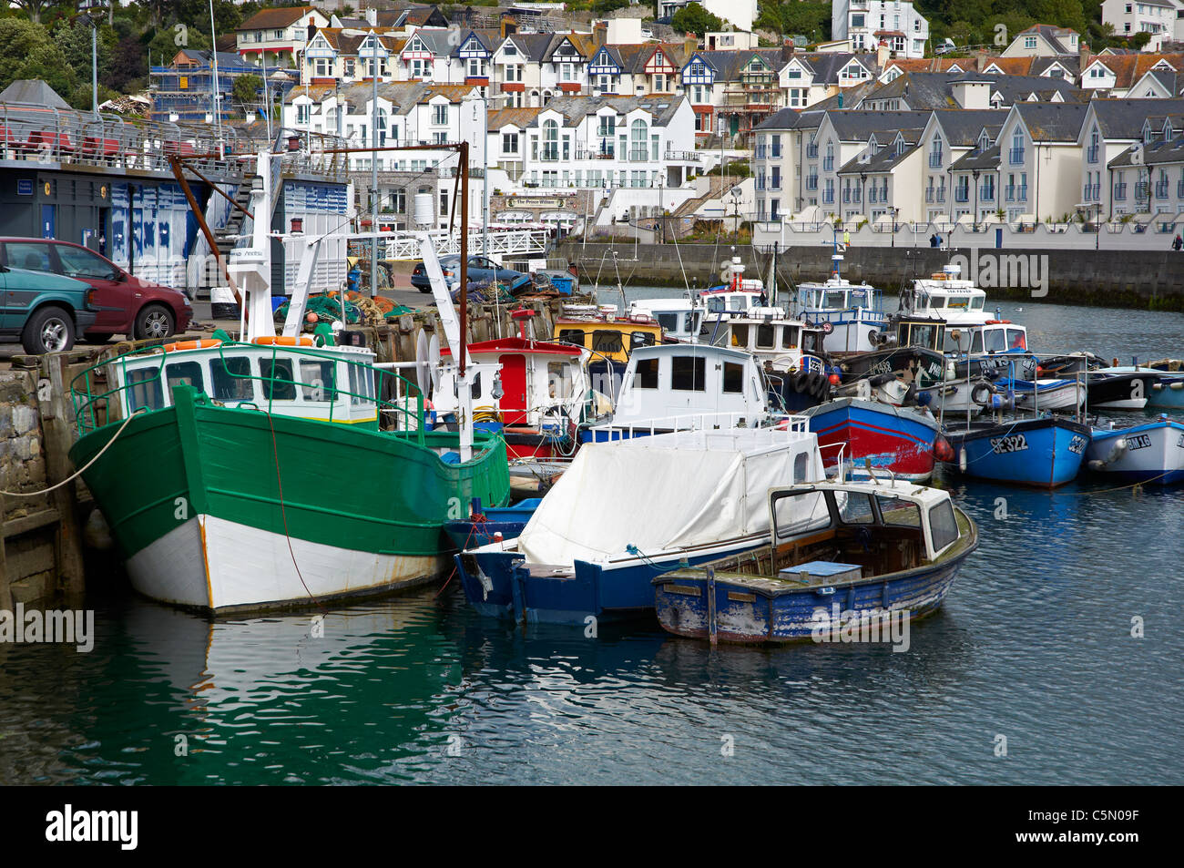 Brixham Fishing Fleet In The Harbour Stock Photos & Brixham Fishing ...