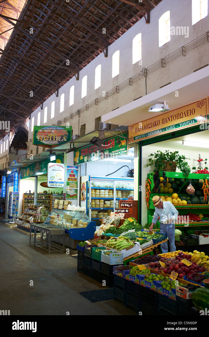 Municipal market facade Chania Crete Stock Photo - Alamy