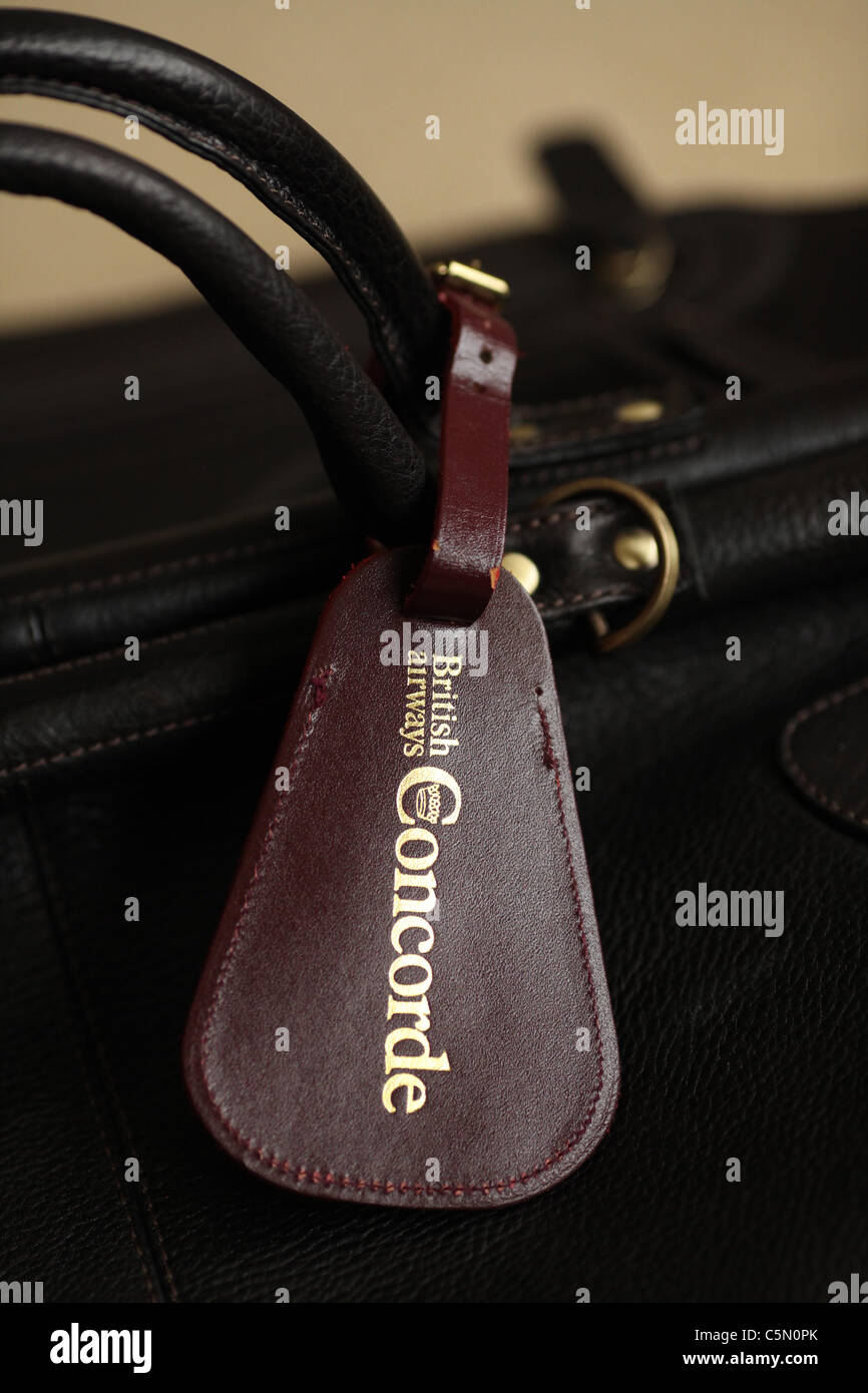 British Airways Concorde baggage label. Picture by James Boardman Stock ...