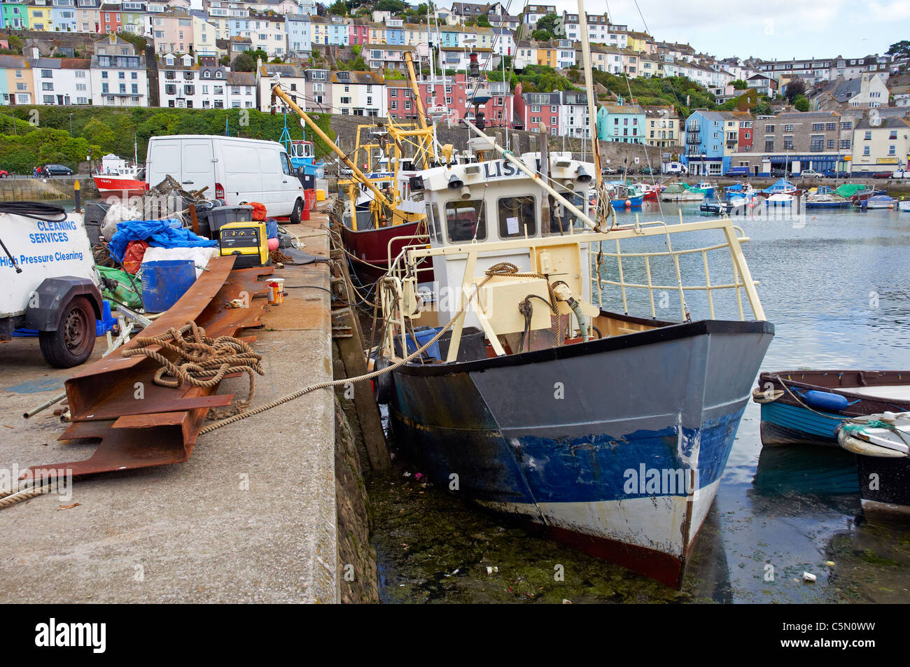 Brixham fishing fleet in the harbour hi-res stock photography and ...