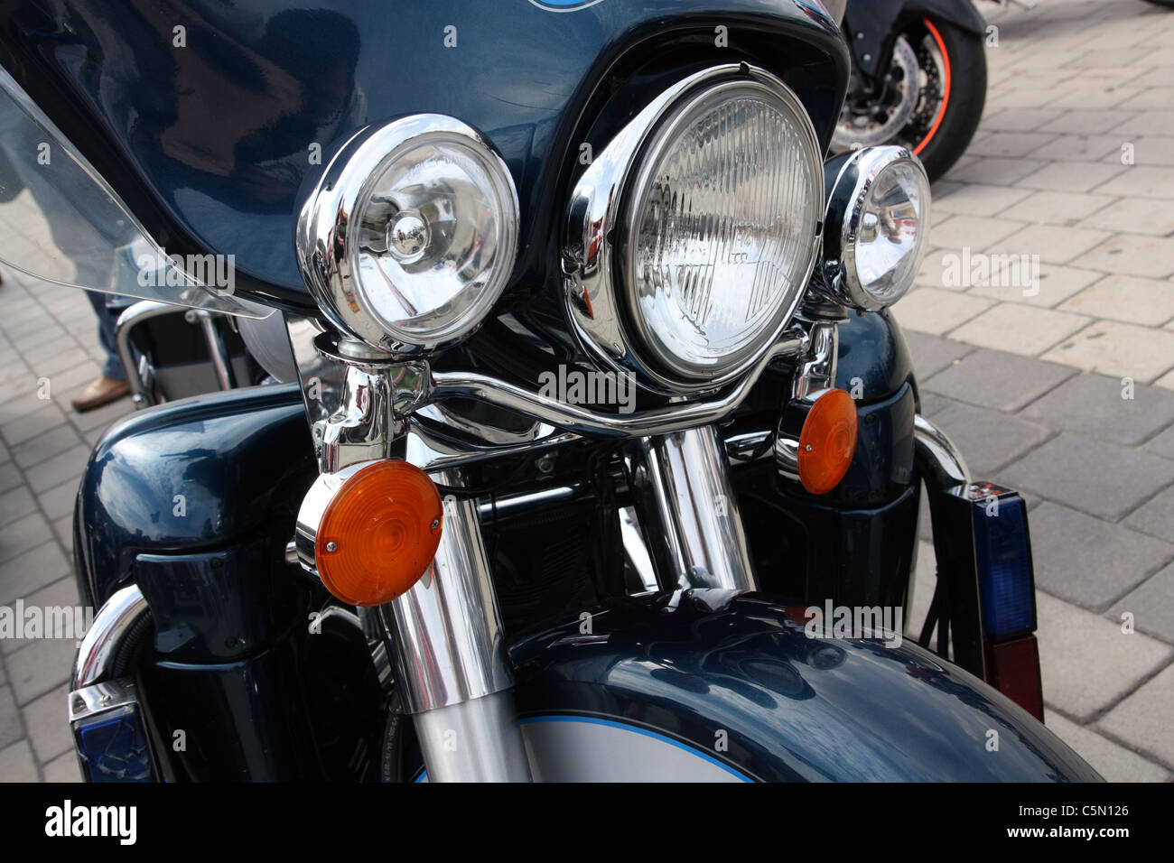 Close up of the front wheel of a motorcycle hi-res stock photography ...