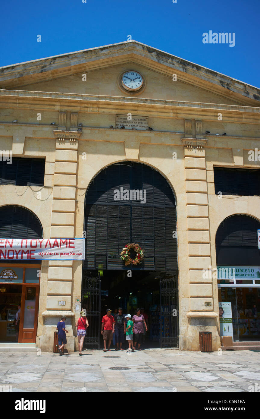 Municipal market facade Chania Crete Stock Photo - Alamy